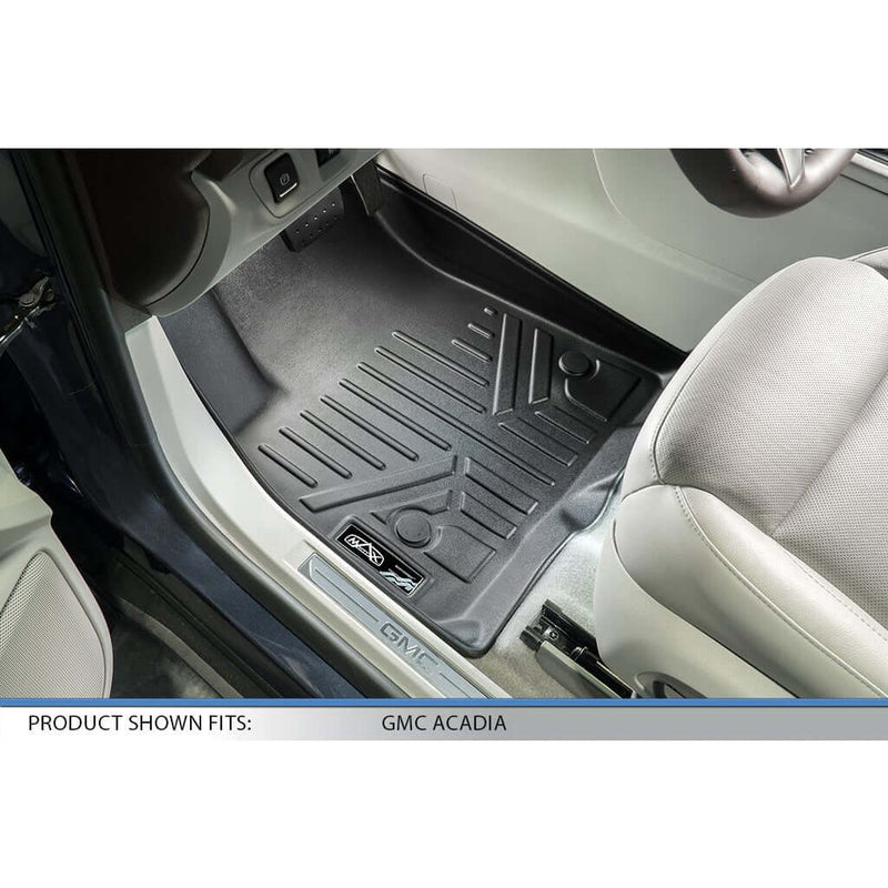 Maxliner 2017 2019 GMC Acadia Floor Mats 2 Row Set Maxtray Cargo Liner Behind Third Row Bench Seats Black A0230 b0248 e0230